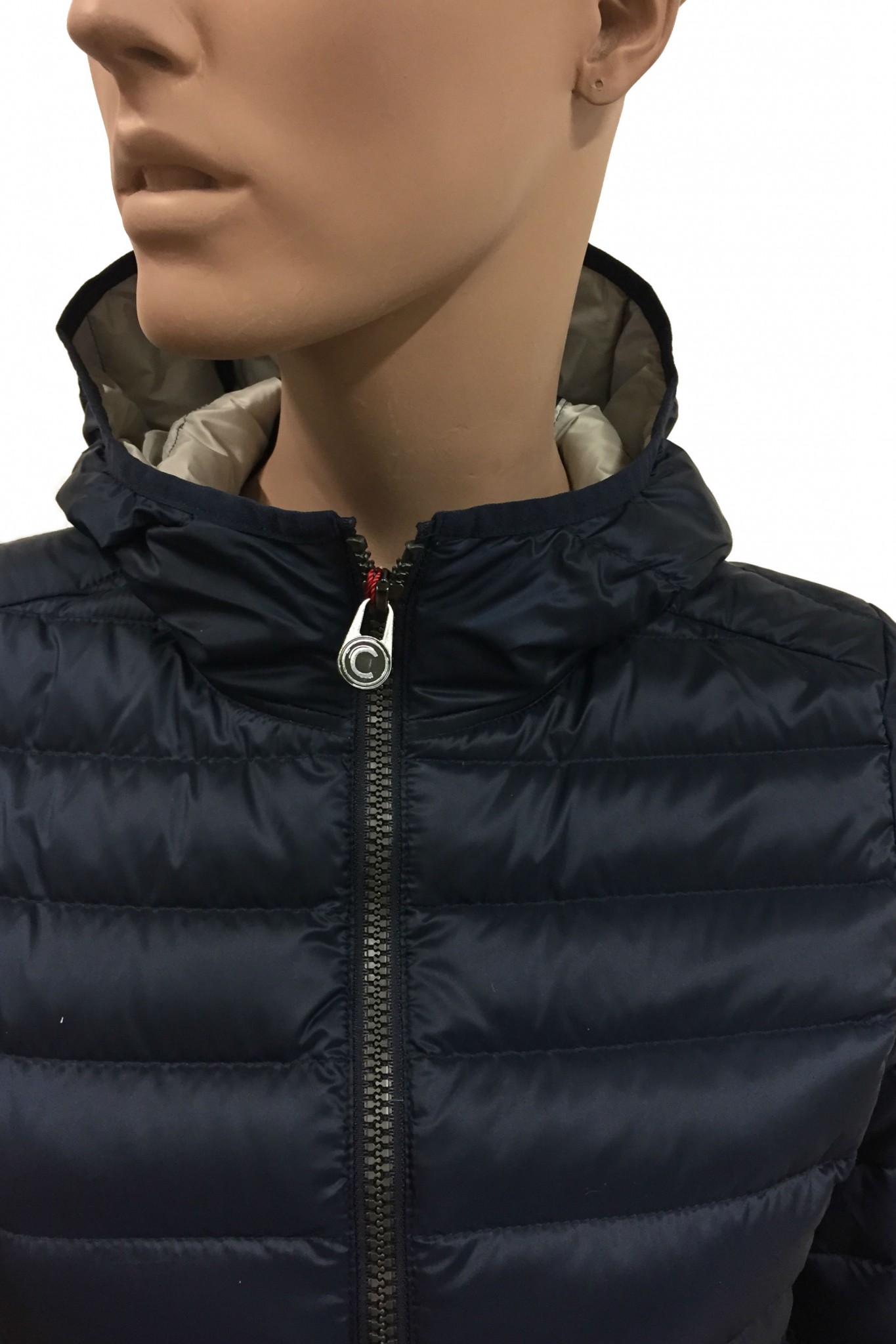 Vendita online piumino Colmar long season donna blu con cappuccio Vendita online piumino Colmar long season donna blu con cappuccio